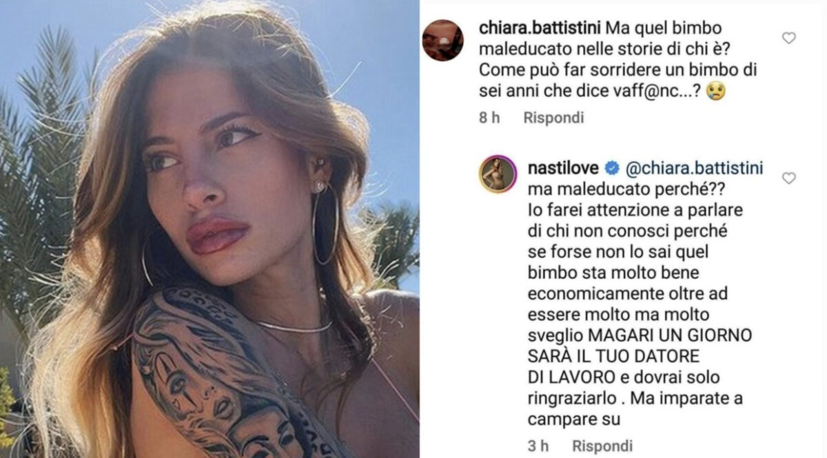 Chiara Nasti nuova bufera social: "Quel bimbo potrebbe diventare il tuo ...