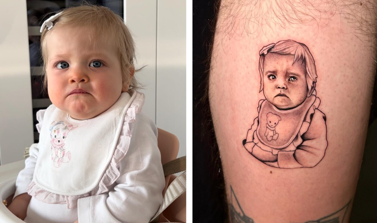 Fedez e il nuovo tatuaggio del viso della figlia Vittoria (foto)