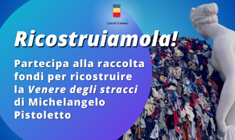 Naples, Venus of rags in Piazza Municipio. The fire and fundraising