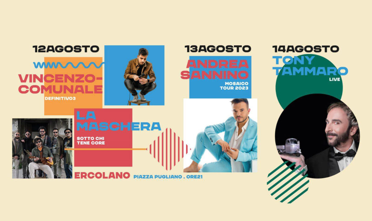 Ercolano in musica, concerto di Tony Tammaro, La Maschera e molti altri