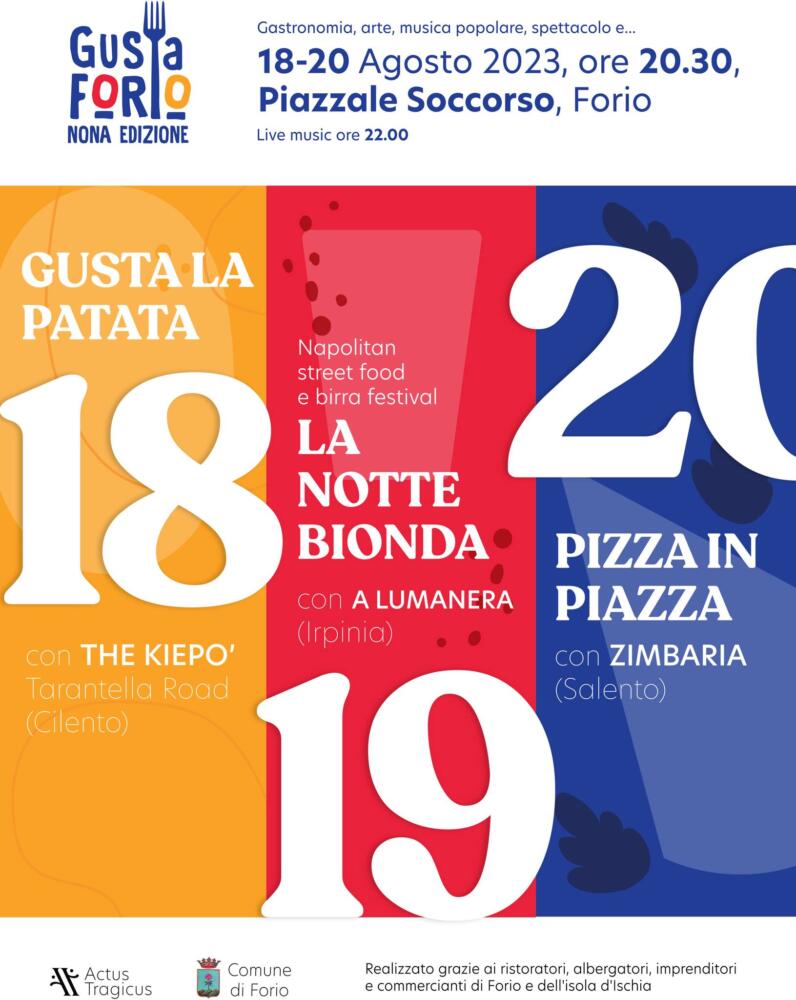 Taste Forio 2023 pizza and traditional street food in Ischia