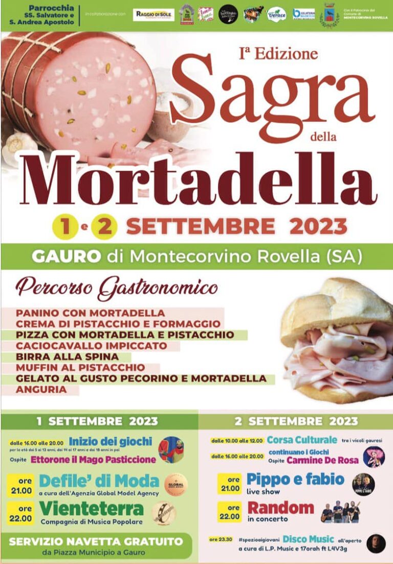Sagra della Mortadella 2023 a Gauro di Montecorvino Rovella (SA)