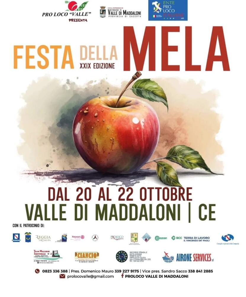 Festa della Mela 2023 al centro storico di Maddaloni