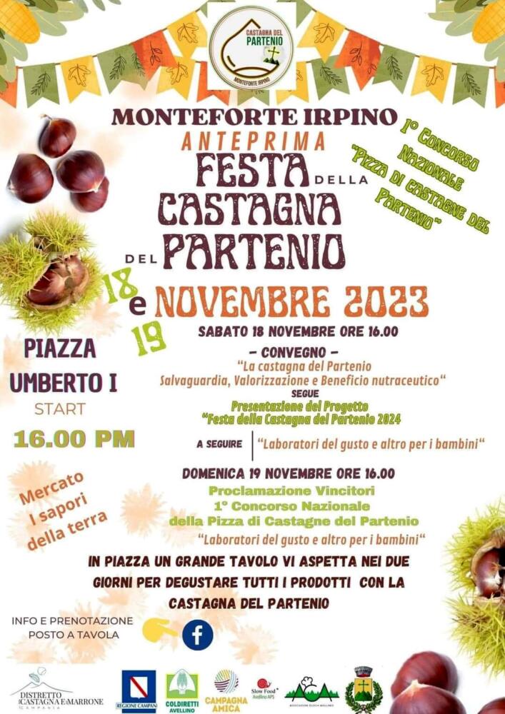 Partenio Chestnut Festival in Monteforte Irpino, between stands and culture