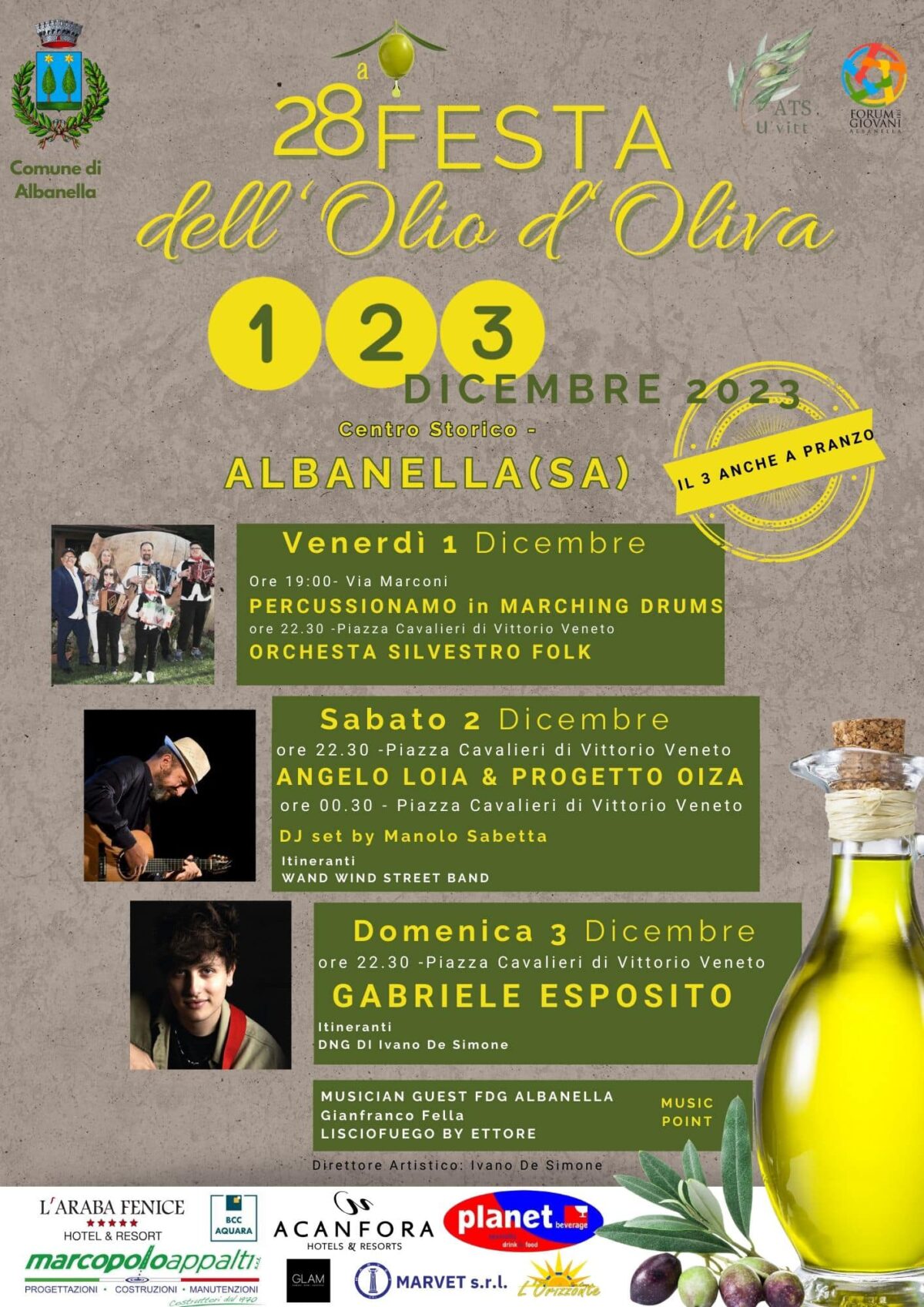 Olive Oil Festival 2023 in Albanella. The complete program