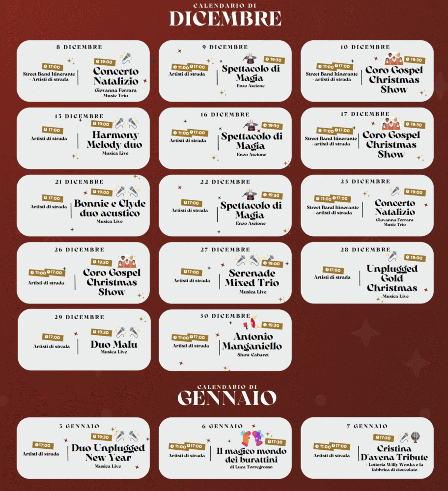 Christmas Village at the Grassano Park 2023 with Santa Claus' house