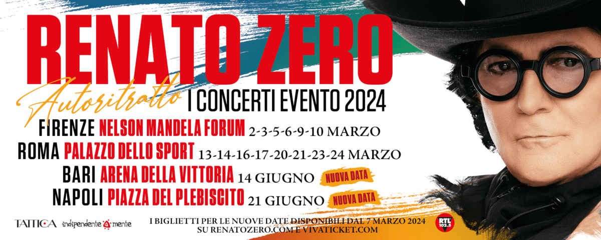 Renato Zero concert in Piazza del Plebiscito, a second date in Naples