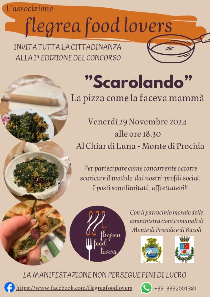 Scarolando a Monte di Procida, pizza di scarola e tradizione