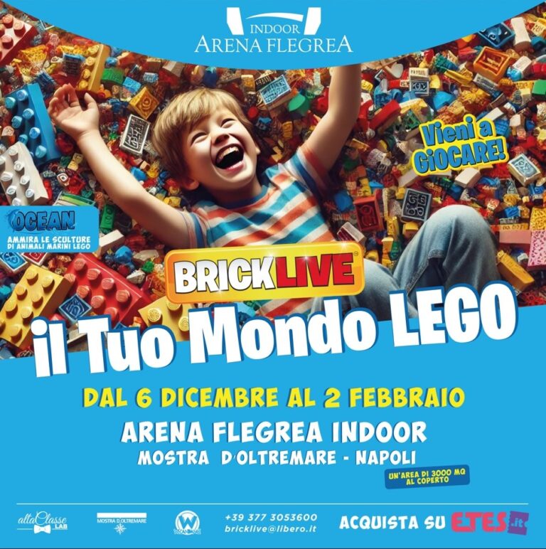 Brick Live 2024 torna a Napoli: l'evento dei Lego all'Arena Flegrea Indoor