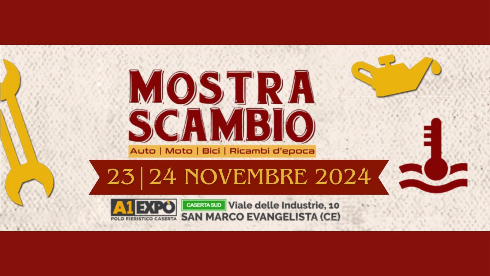 Mostra Scambio 2024 with vintage cars and motorbikes in Caserta